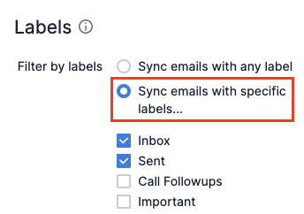 How can I choose which emails I want to sync? - Knowledge Base | Pipedrive